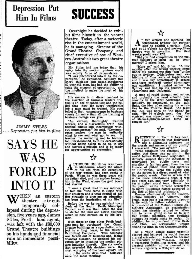 Film, Music and Theatres (1930s and 1940s) – Cash Family